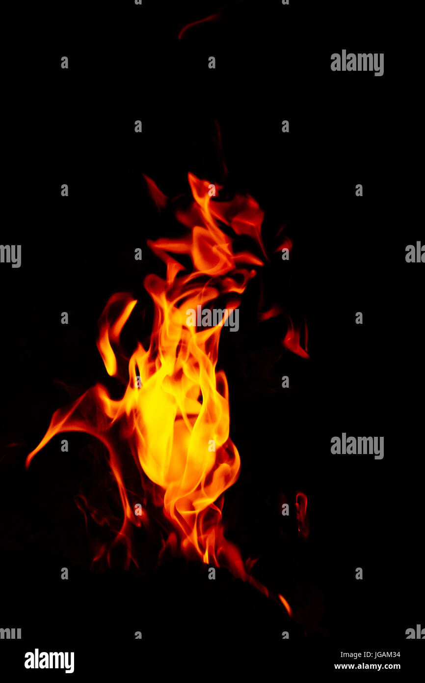 Beautifully colored fire burning with big flames Stock Photo - Alamy