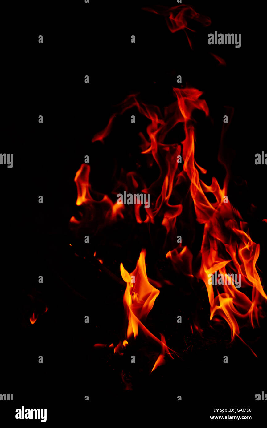 Beautifully colored fire burning with big flames Stock Photo - Alamy