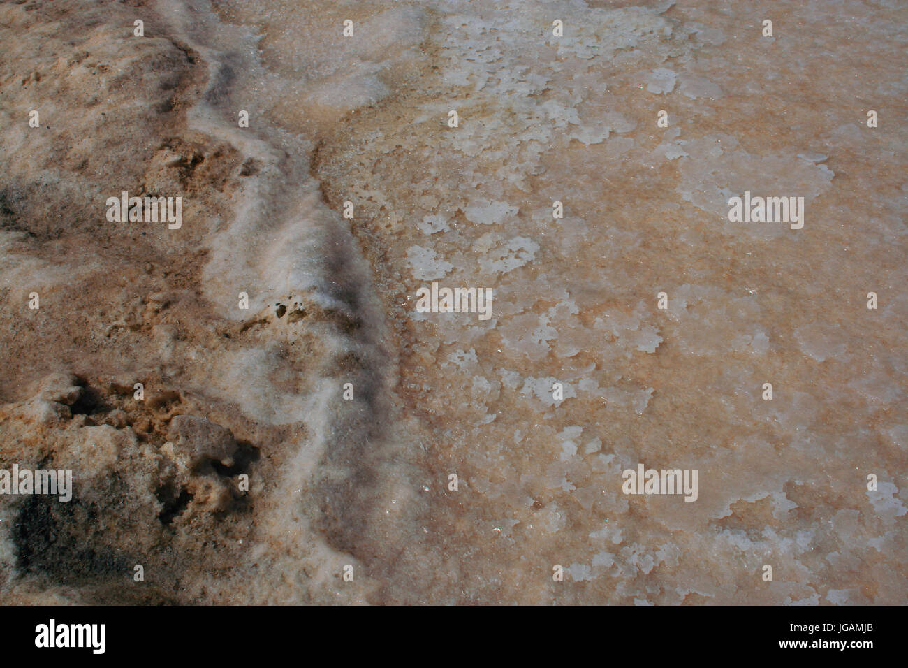 Rock Salt Farmed in Extinct Volcano on Island of Sol, Cape Verde Stock ...