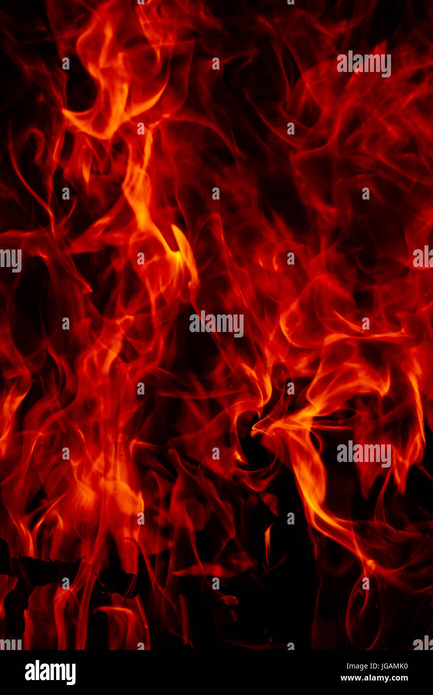 Beautifully colored fire burning with big flames Stock Photo - Alamy