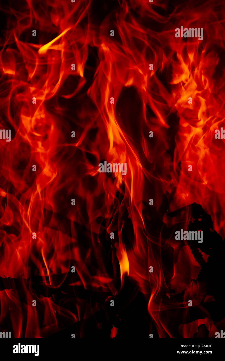 Beautifully colored fire burning with big flames Stock Photo - Alamy
