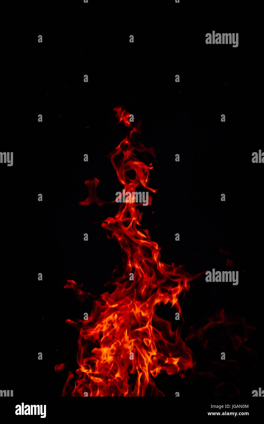 Beautifully colored fire burning with big flames Stock Photo - Alamy