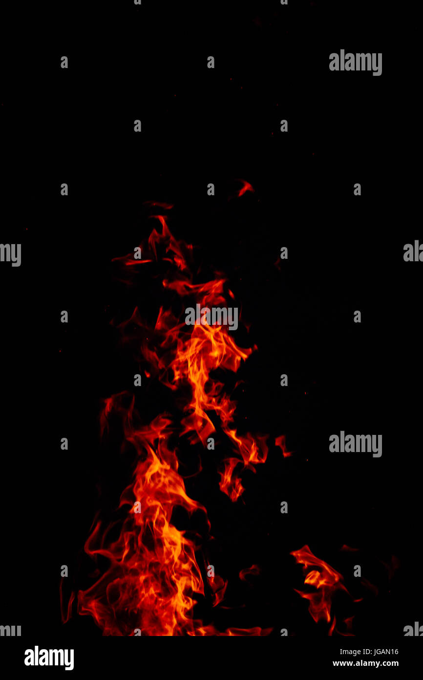 Beautifully colored fire burning with big flames Stock Photo - Alamy