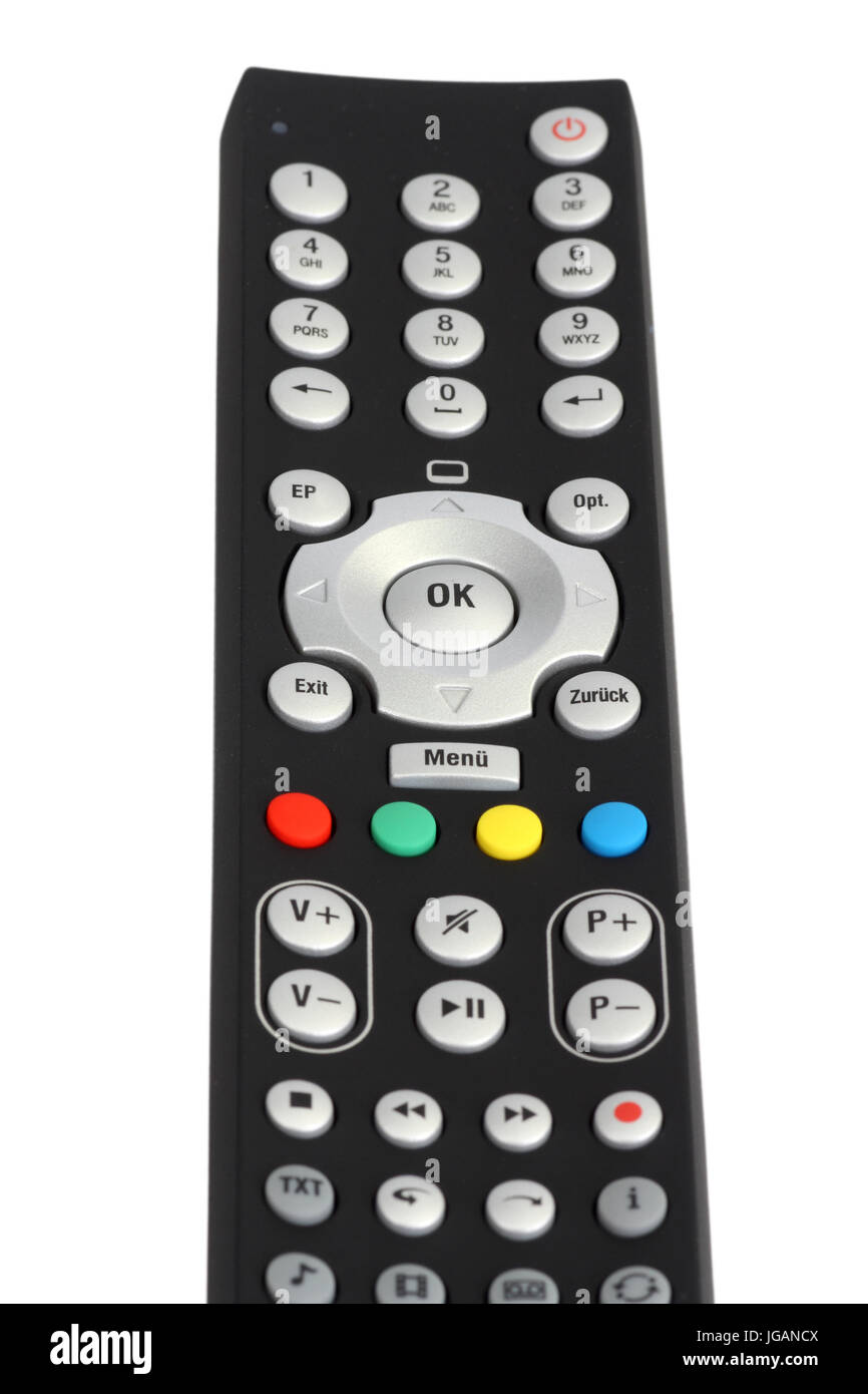 Remote control on white background Stock Photo - Alamy
