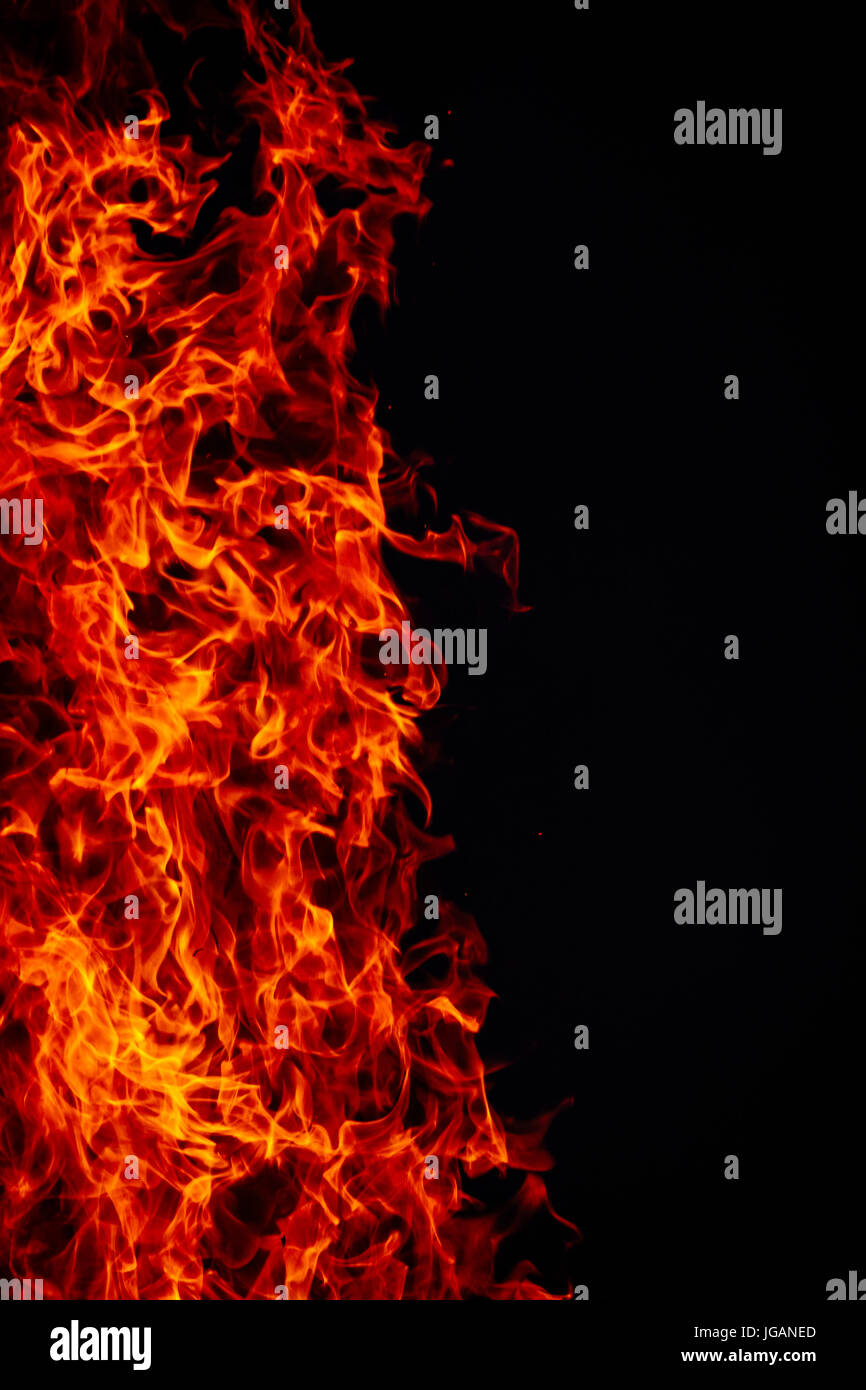 Beautifully colored fire burning with big flames Stock Photo - Alamy