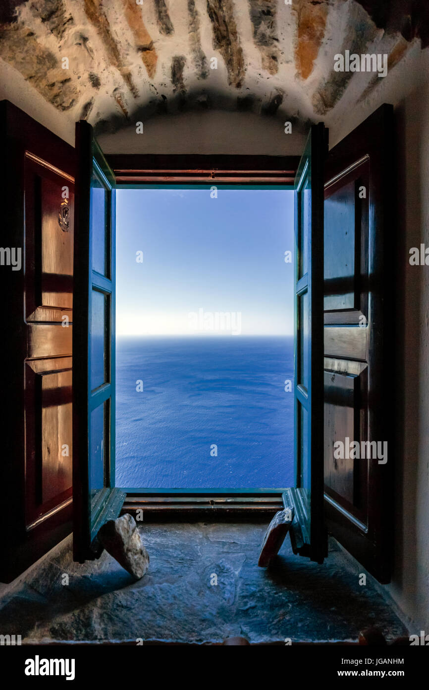 Open blue window hi-res stock photography and images - Alamy