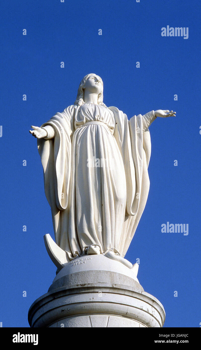 Statue Virgin of the Immaculate Conception, Cerro San Cristobal ...