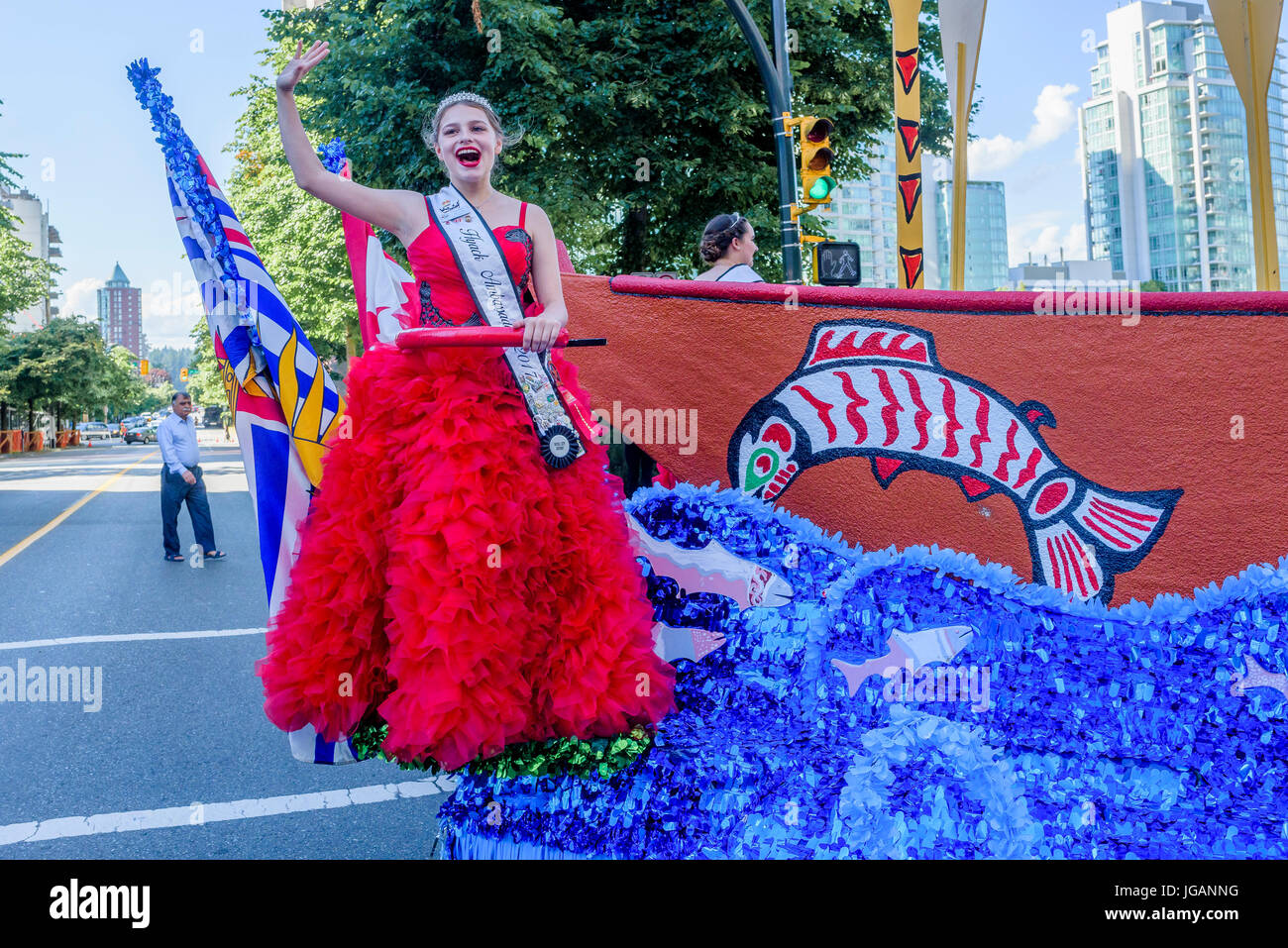 Hyack festival Beauty Queen at Canada 150, Canada Day Parade, Vancouver ...