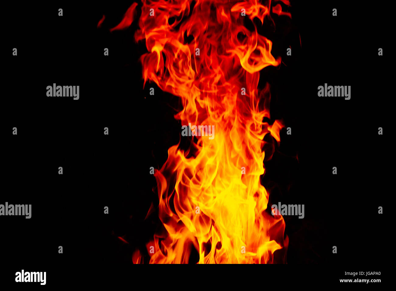 Beautifully colored fire burning with big flames Stock Photo - Alamy