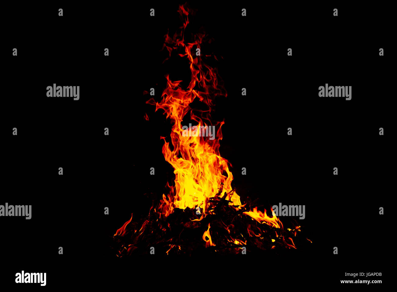 Beautifully colored fire burning with big flames Stock Photo - Alamy