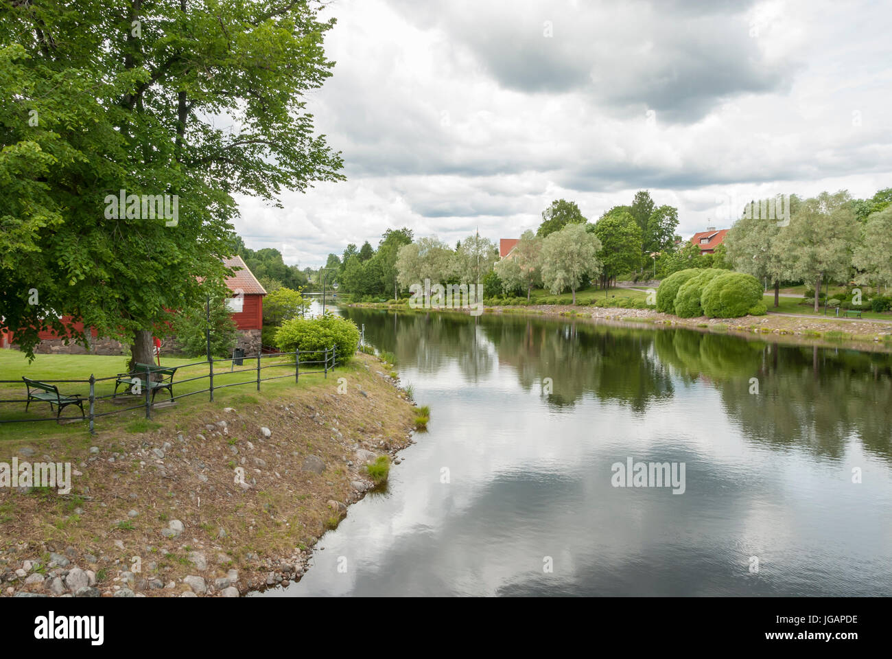 Summer by Swedish river Stock Photo - Alamy