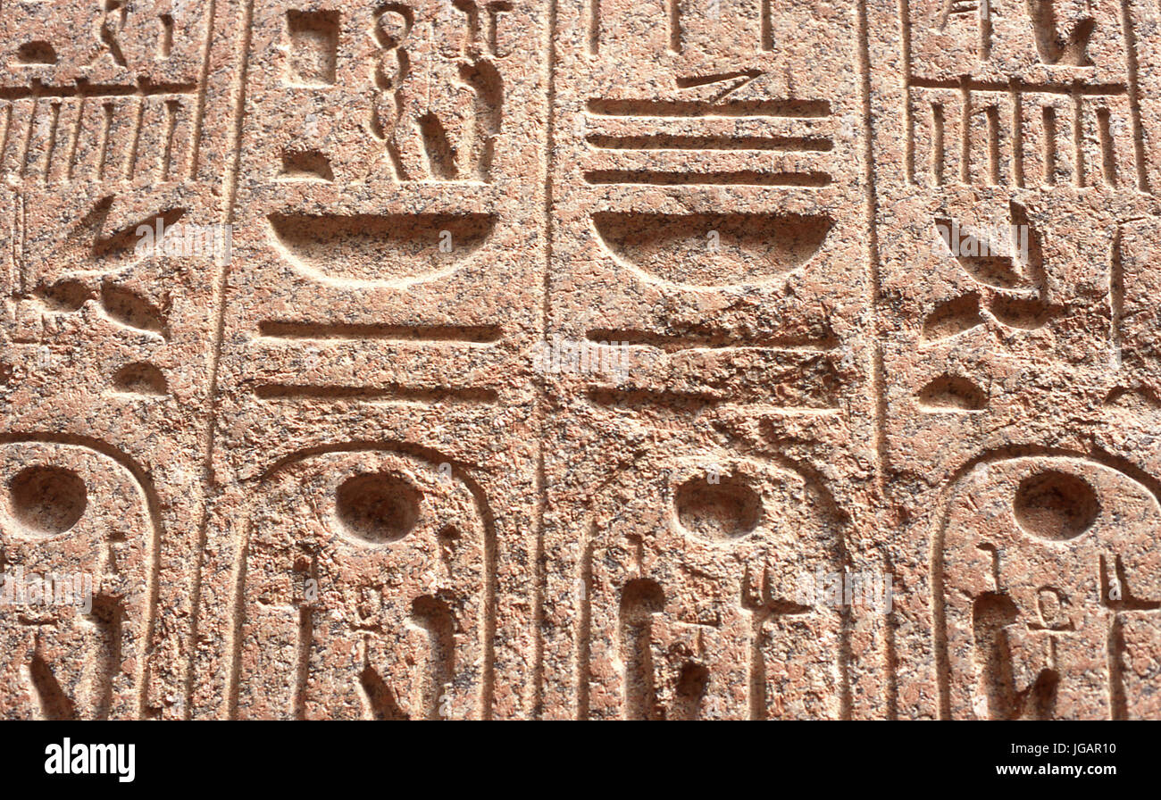 Relief, hieroglyphics, symbols, Dinamarca 1999 Stock Photo - Alamy