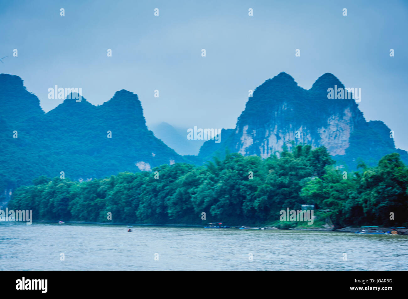 Beautiful karst mountain scenery Stock Photo - Alamy