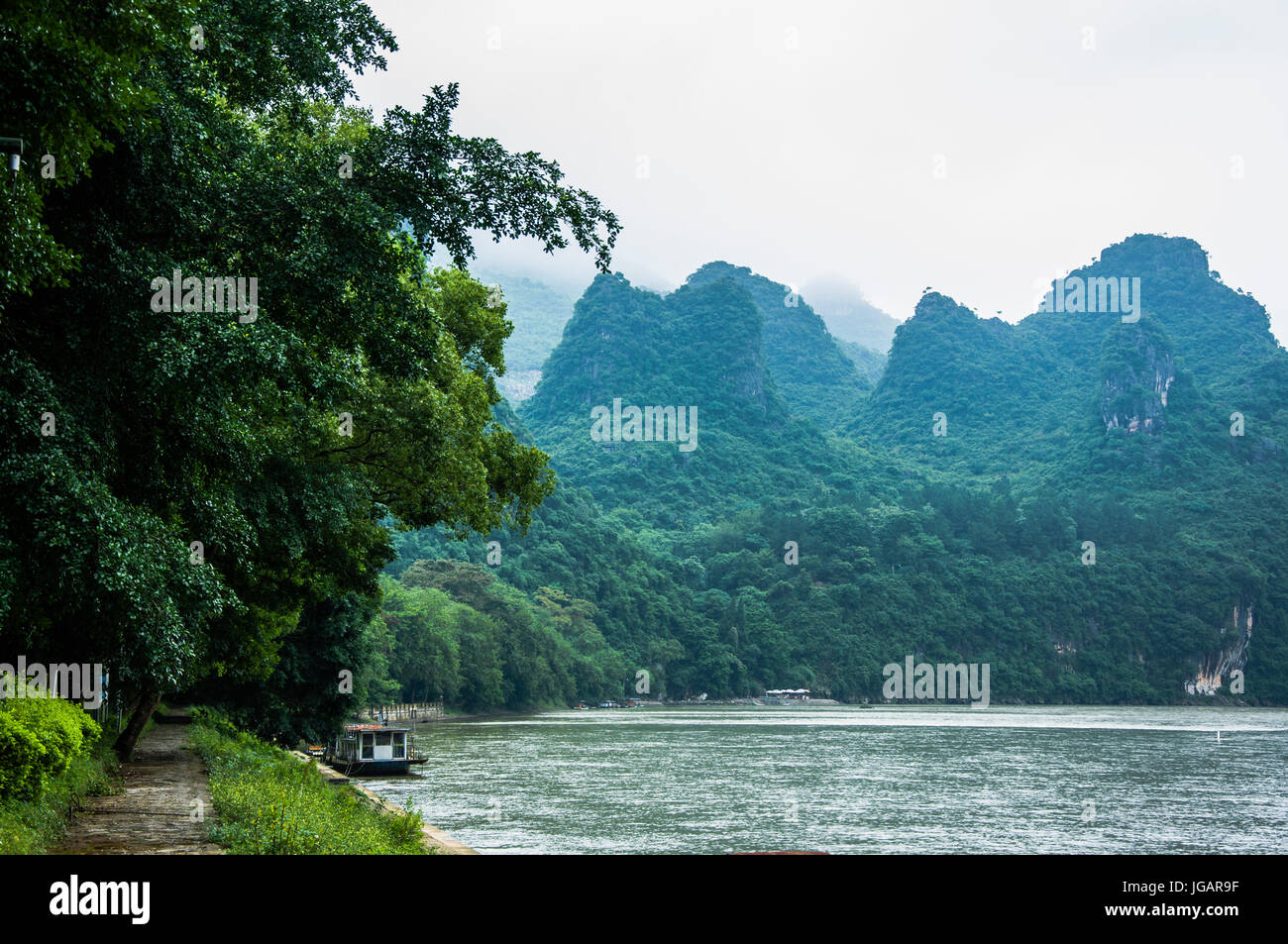 Beautiful karst mountain scenery Stock Photo - Alamy