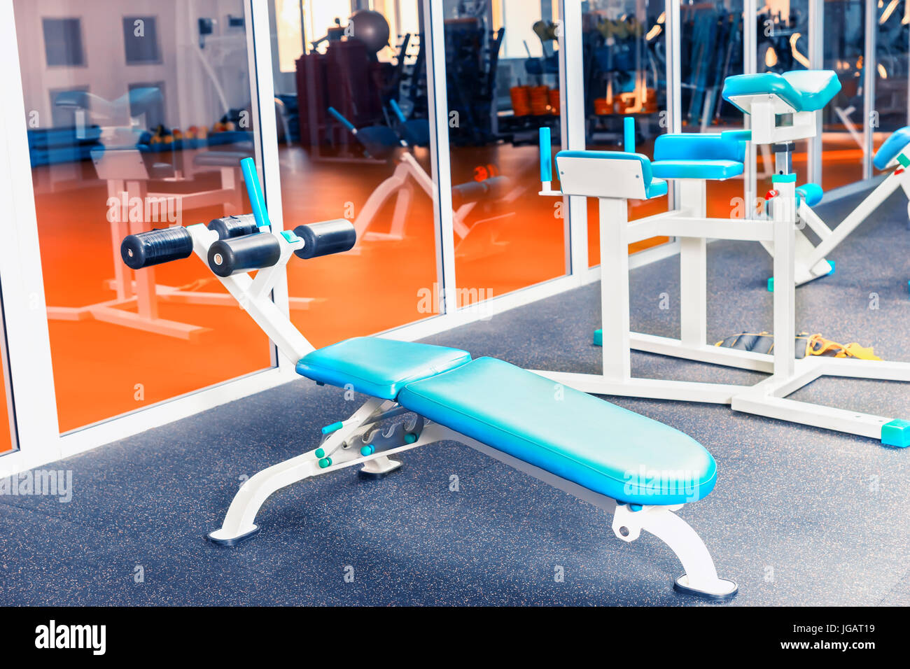 Modern training apparatus in a gym Stock Photo - Alamy