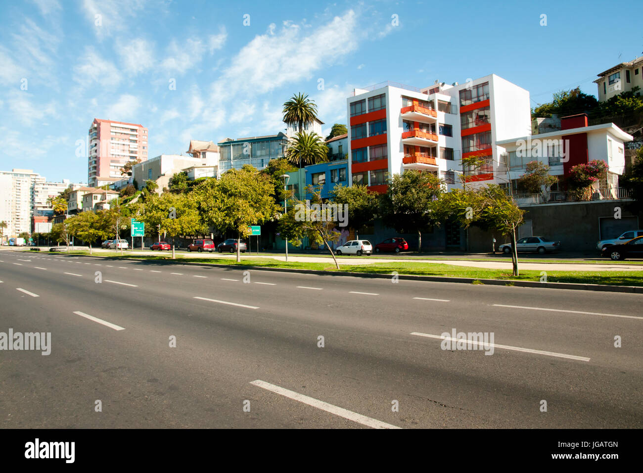 Viana Alvarez Boulevard - Vina Del Mar - Chile Stock Photo - Alamy