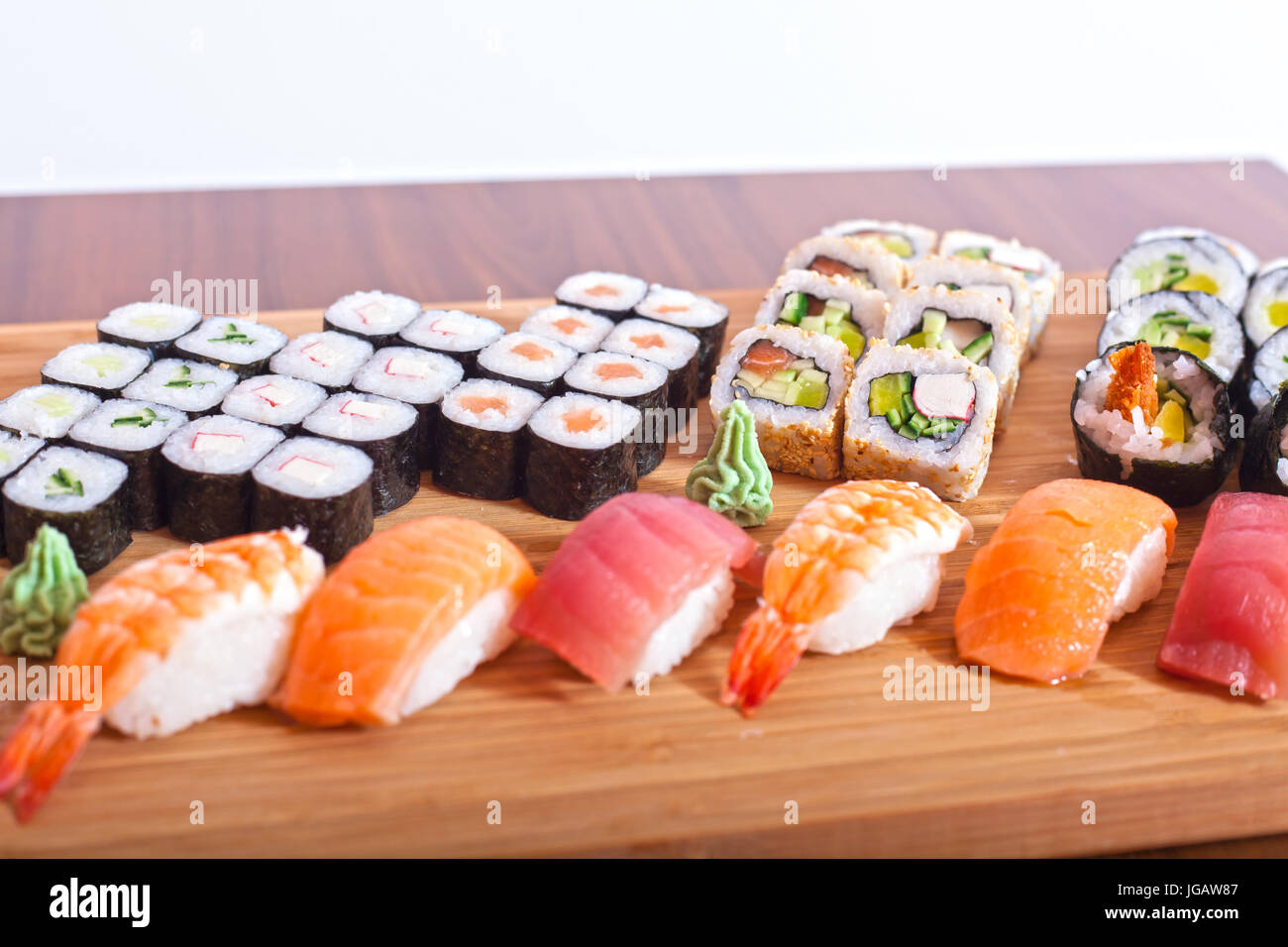True Japanese sushi (color toned image, shallow DOF Stock Photo - Alamy