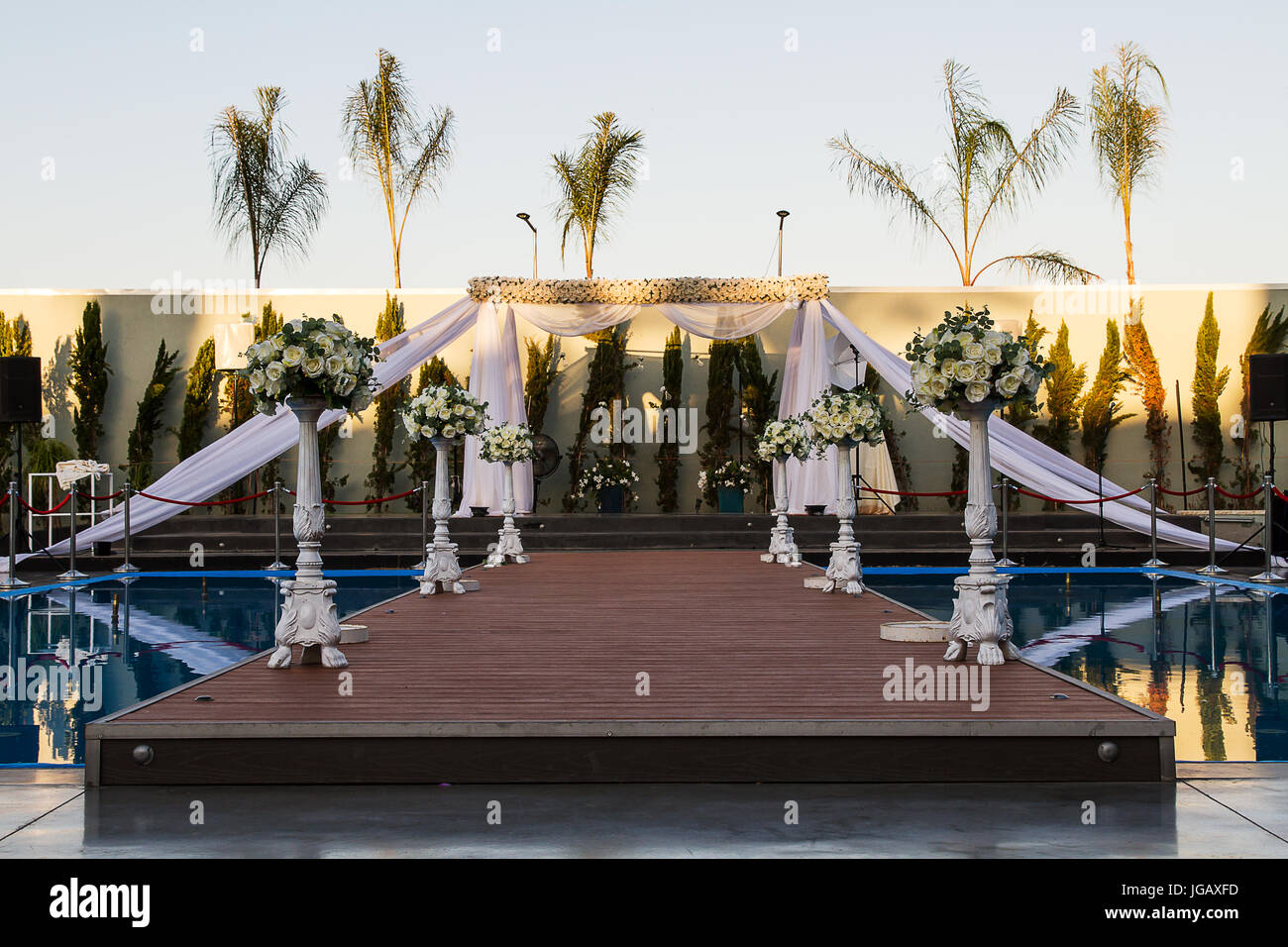 Beautiful photo of the Jewish Hupa , wedding putdoor Stock Photo - Alamy