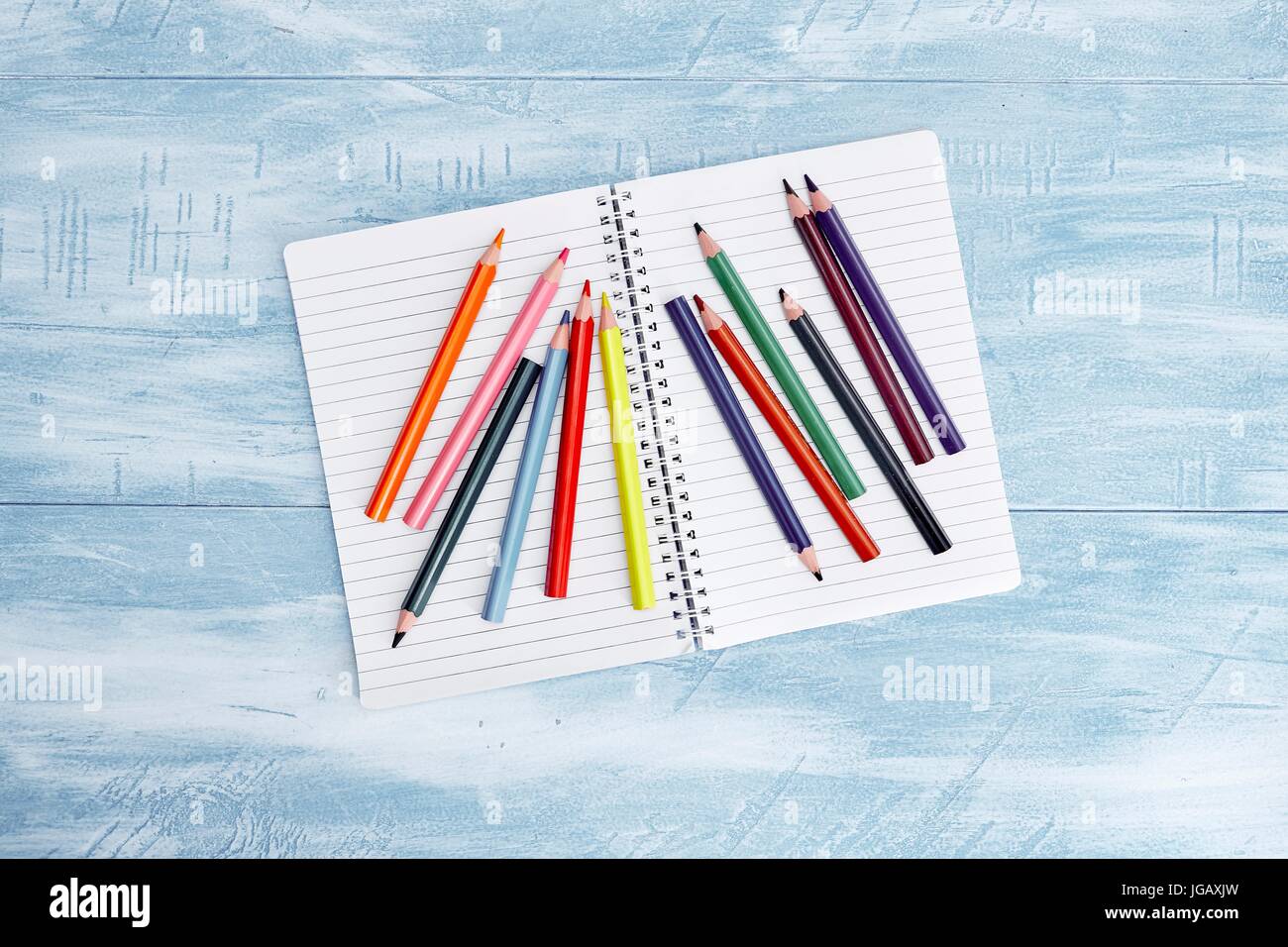 A studio close up photo of coloring pencils Stock Photo - Alamy