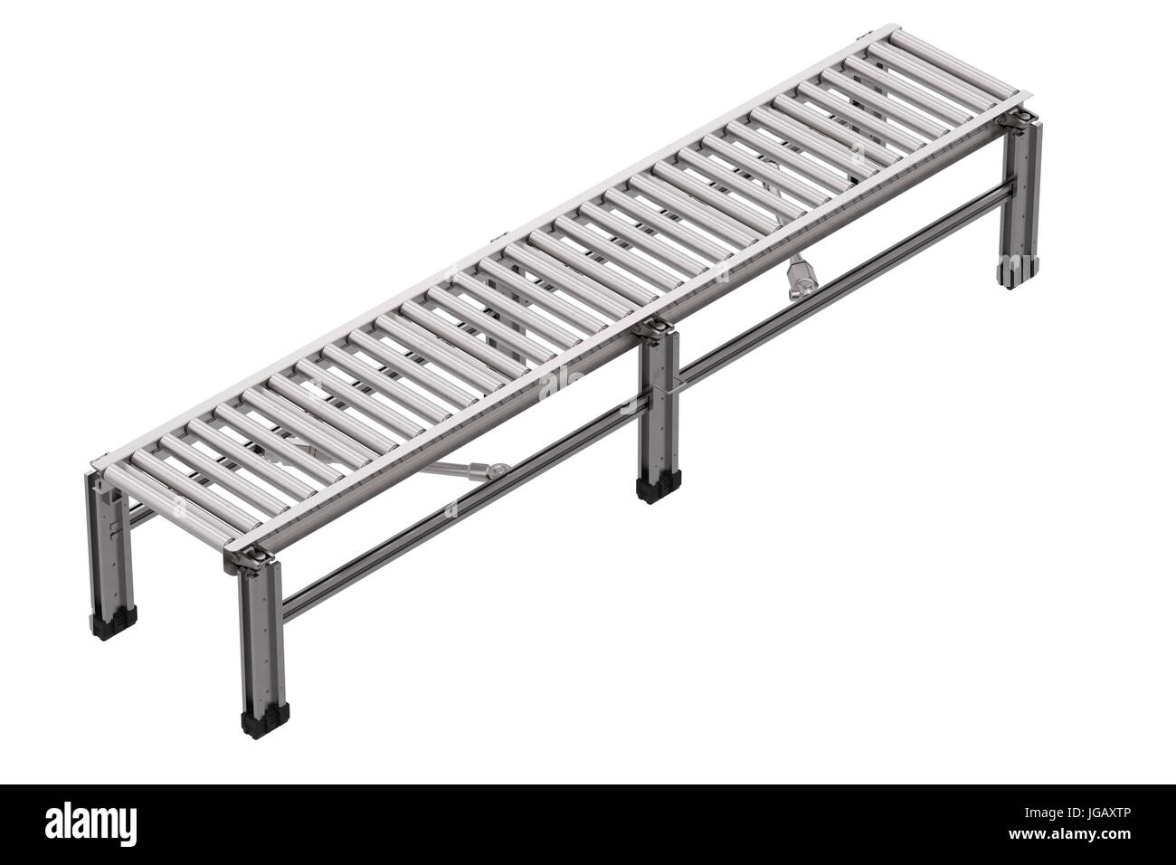 3d rendering empty conveyor belt isolated on white Stock Photo - Alamy