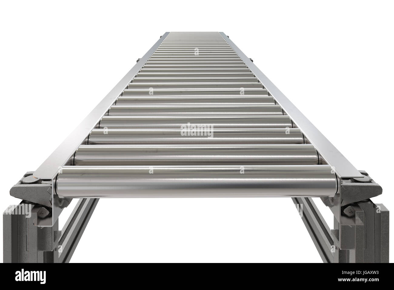 3d rendering empty conveyor belt isolated on white Stock Photo - Alamy