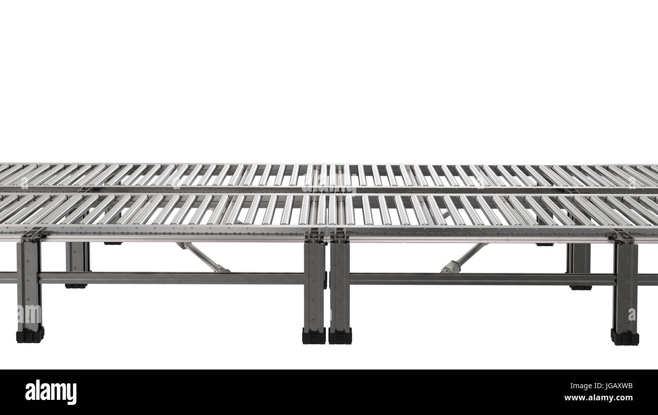 3d rendering empty conveyor belt isolated on white Stock Photo - Alamy
