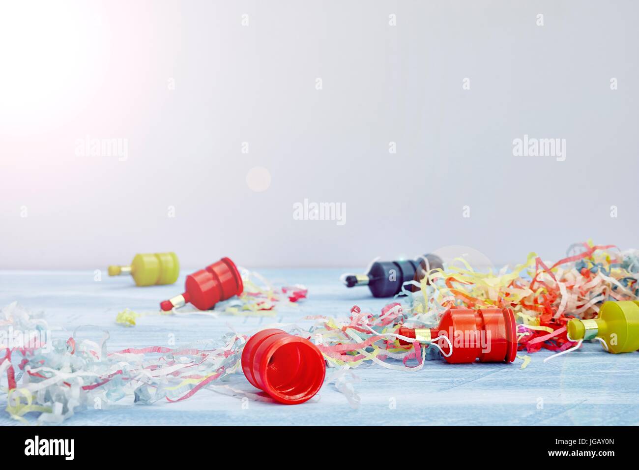 A studio photo of party poppers Stock Photo - Alamy