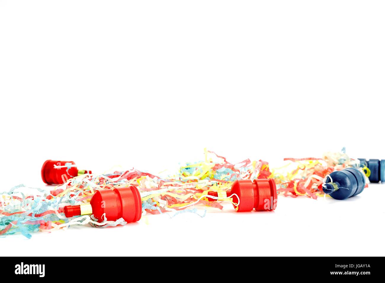 Party poppers isolated Cut Out Stock Images & Pictures - Alamy