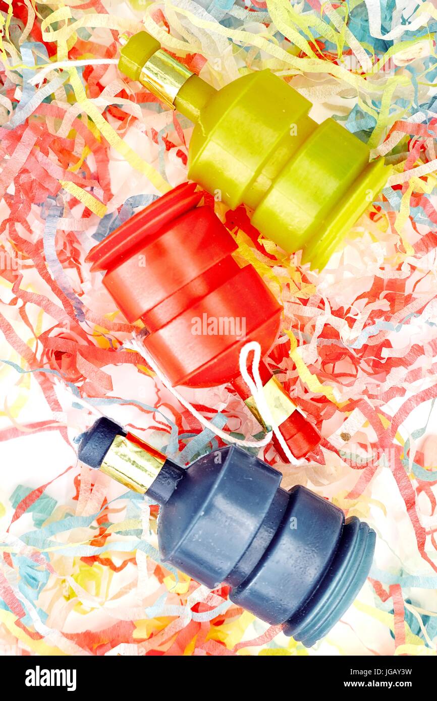 A studio photo of party poppers Stock Photo - Alamy