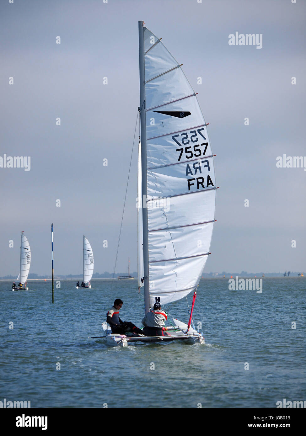 A Dart 18 class sailing catamaran Stock Photo - Alamy