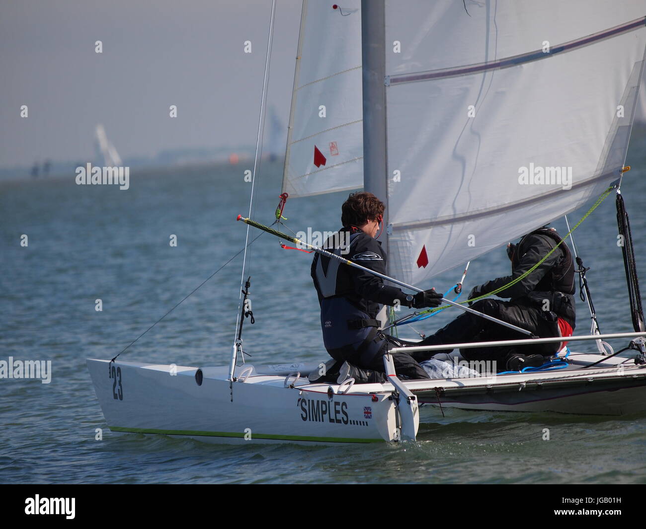 A Dart 18 class sailing catamaran Stock Photo - Alamy