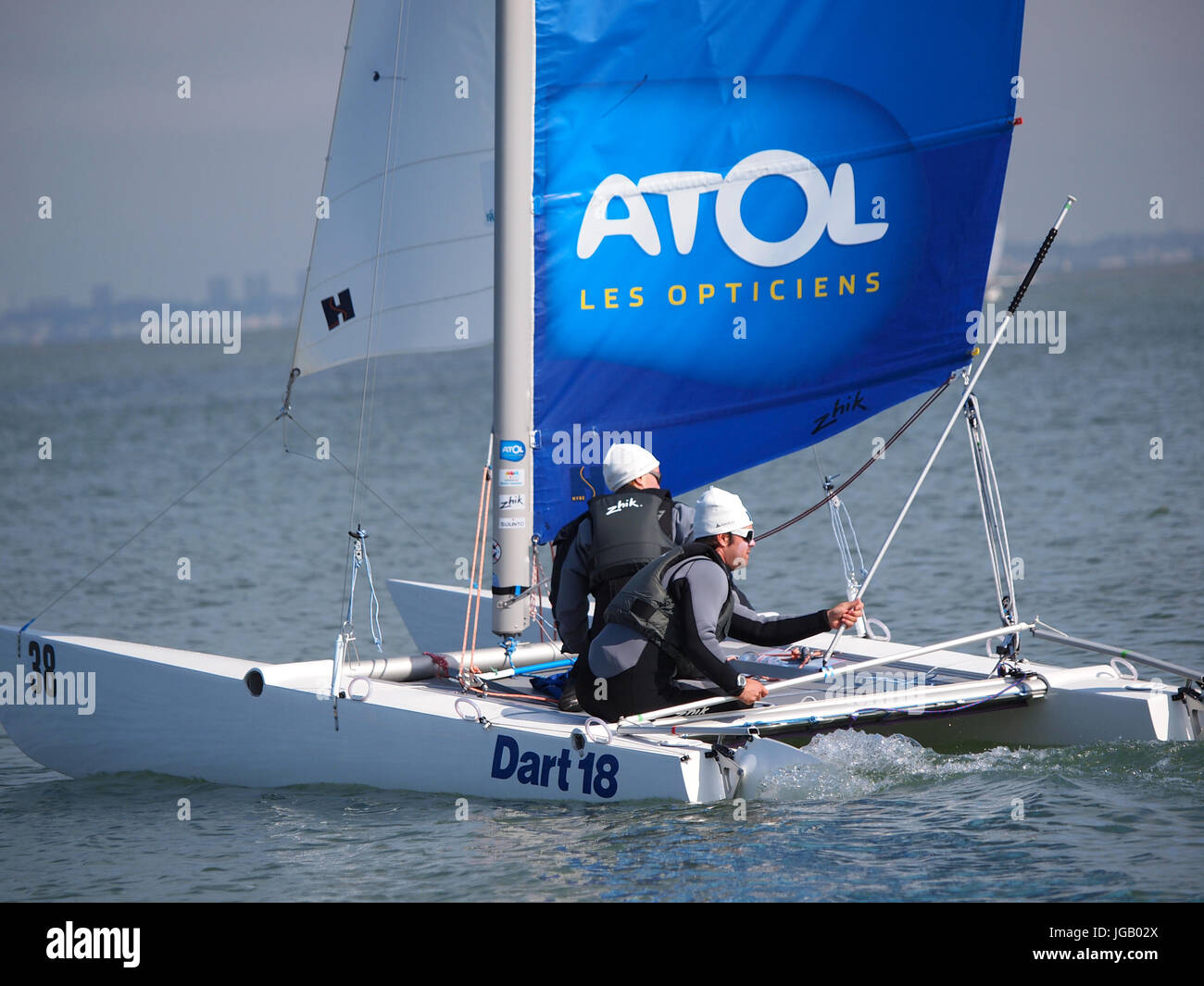 A Dart 18 class sailing catamaran Stock Photo - Alamy