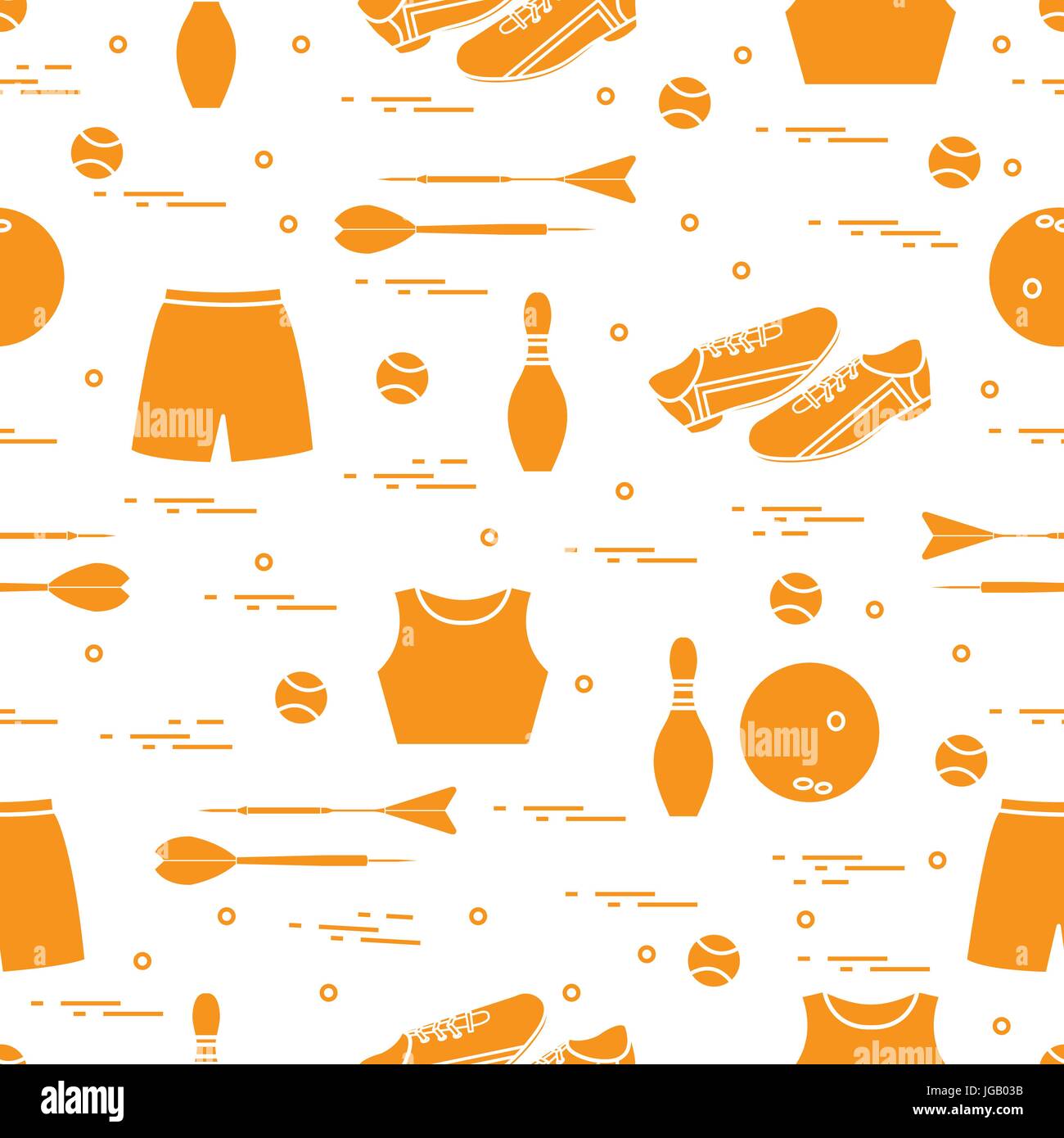 Seamless pattern with variety goods for sports. Sports theme. Design ...