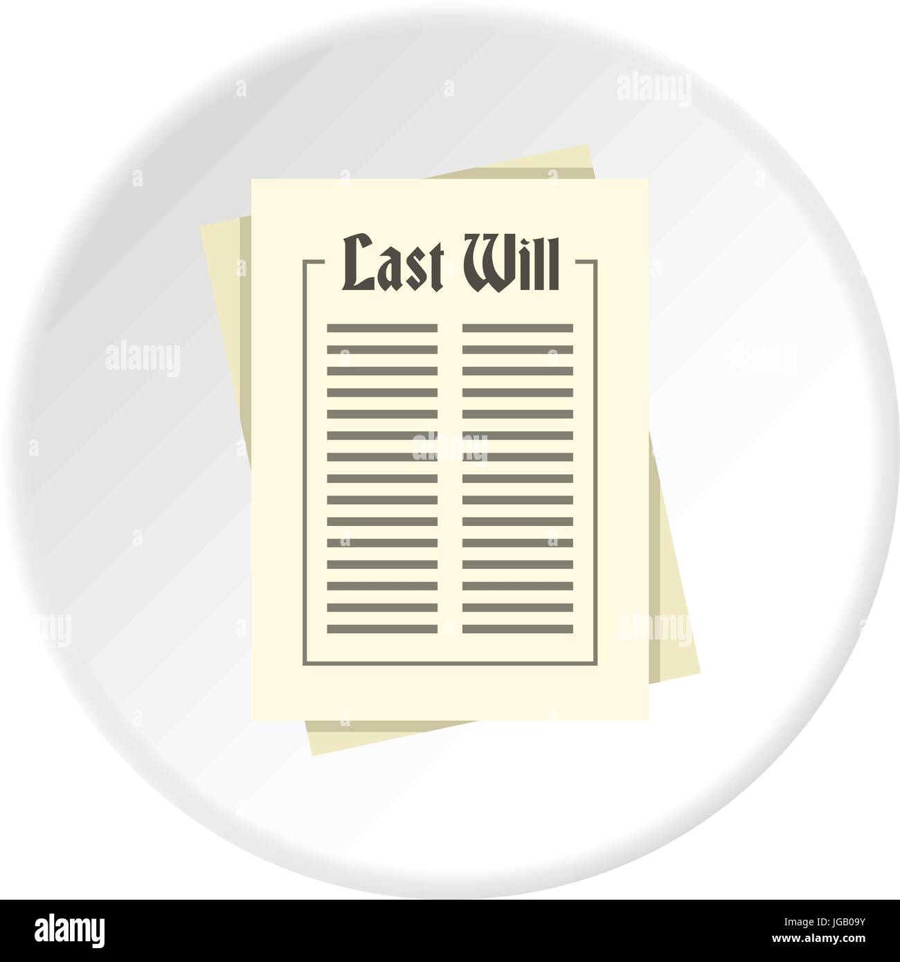 Will last page Stock Vector Images - Alamy