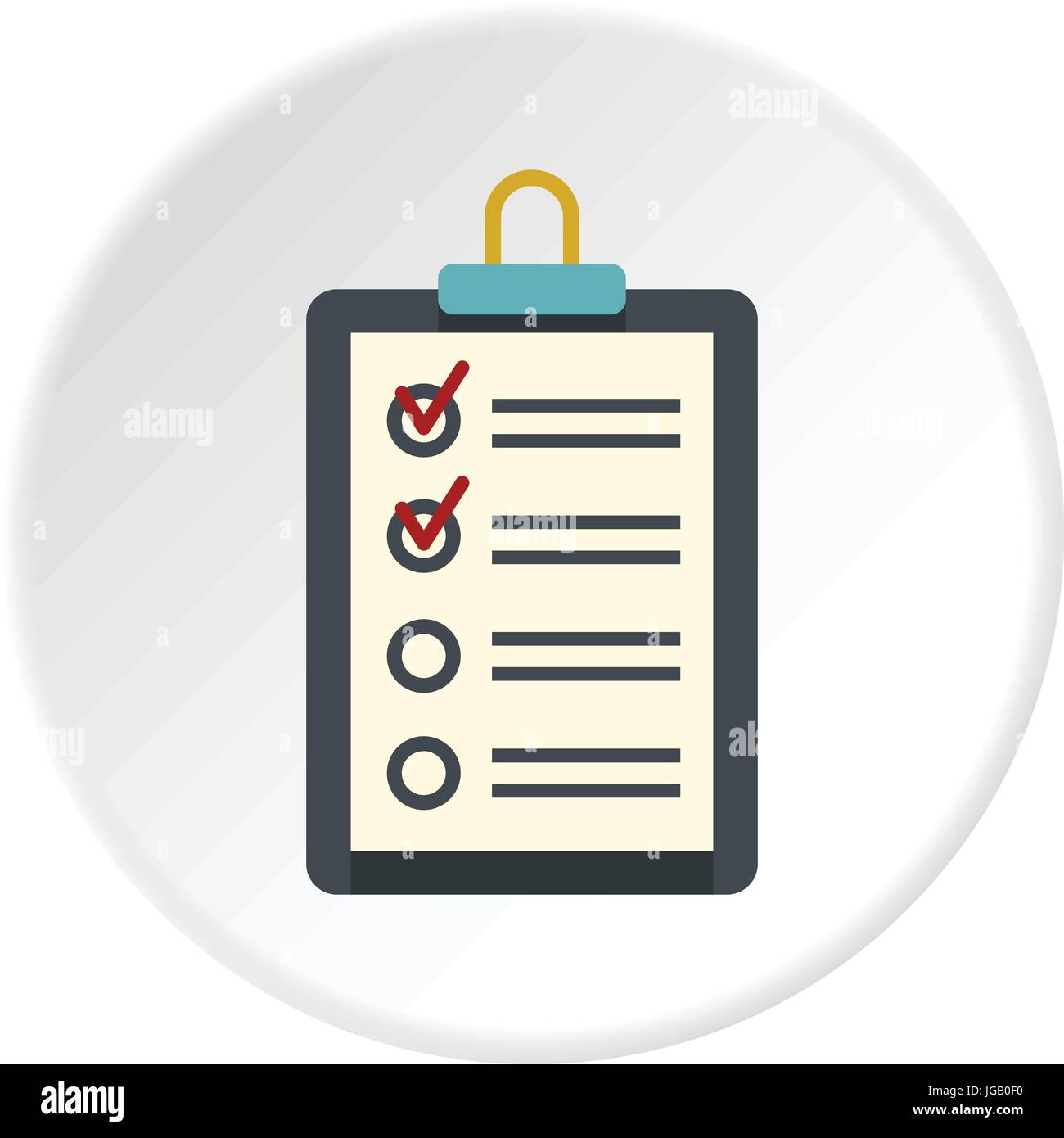 Clipboard with checklist icon circle Stock Vector Image & Art - Alamy