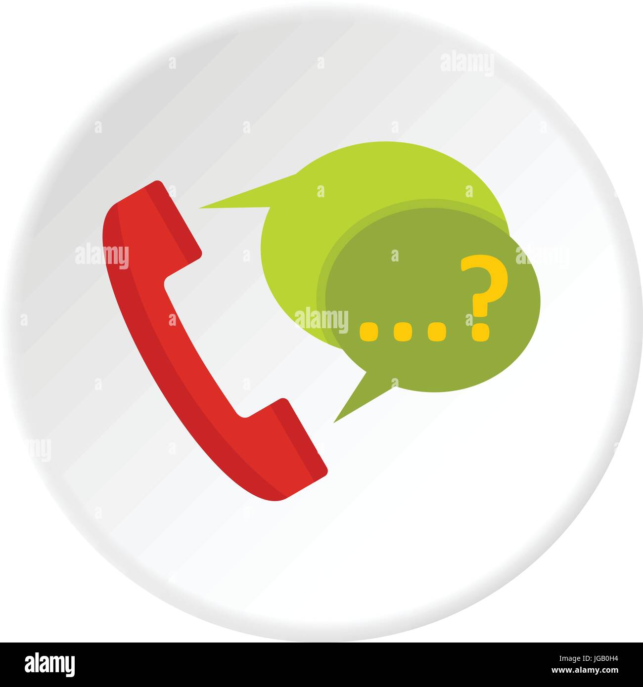Phone with question mark speech bubble icon circle Stock Vector Image ...