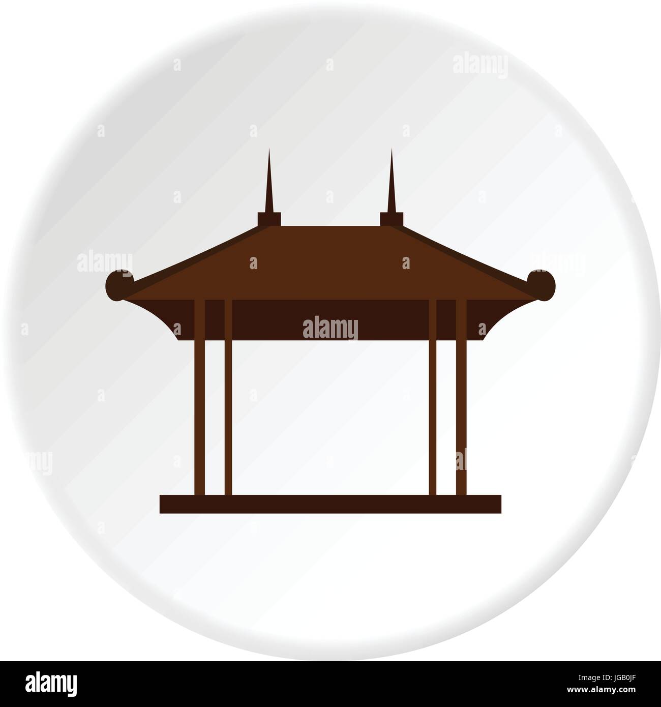 Wooden pavilion icon circle Stock Vector Image & Art - Alamy