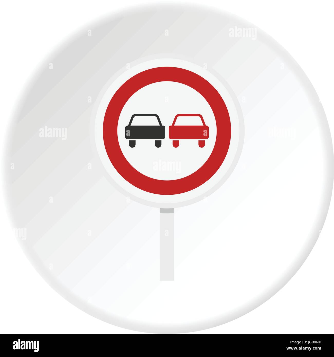 No overtaking road traffic sign icon circle Stock Vector Image & Art ...