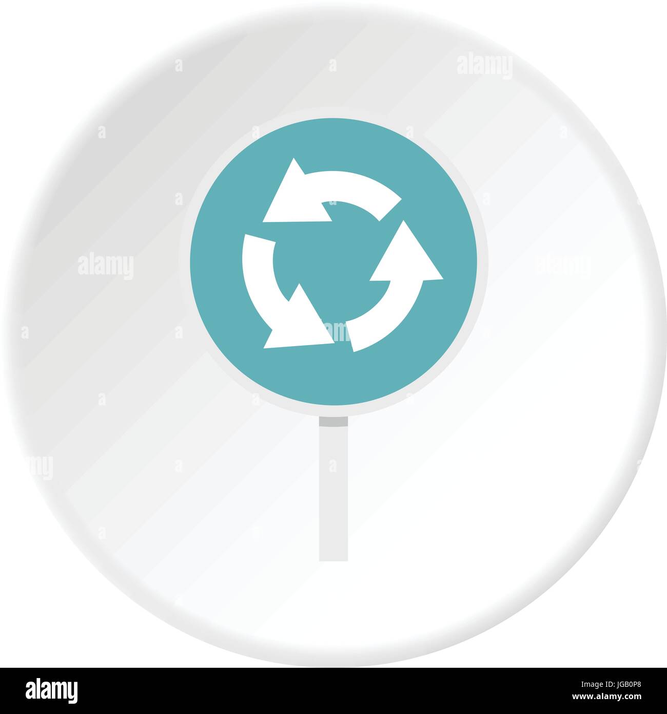 Blue round road sign with arrows icon circle Stock Vector Image & Art ...