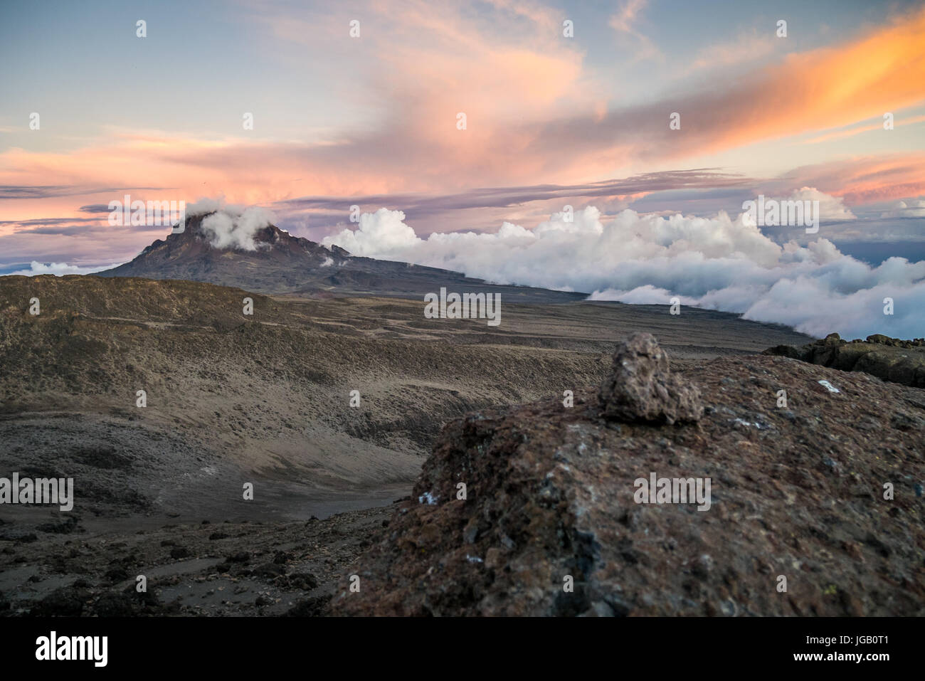 Mawenzi Peak - second highest volcanic cones of Mount Kilimanjaro ...