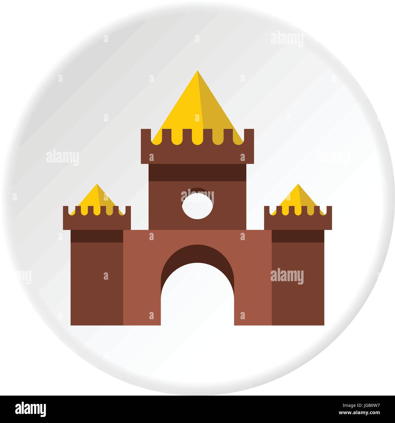 Brown castle icon circle Stock Vector Image & Art - Alamy