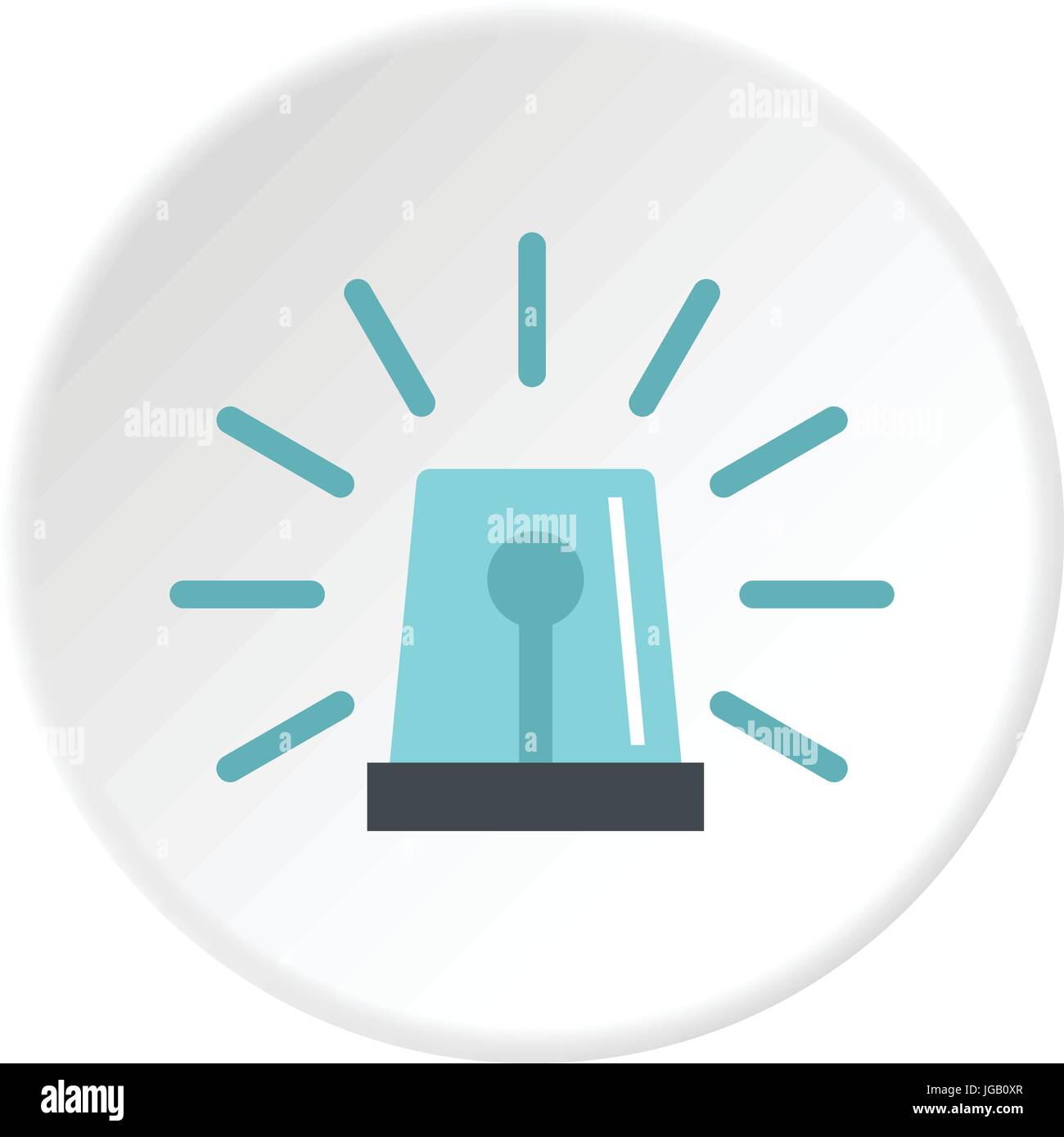 Blue flashing emergency light icon circle Stock Vector Image & Art - Alamy