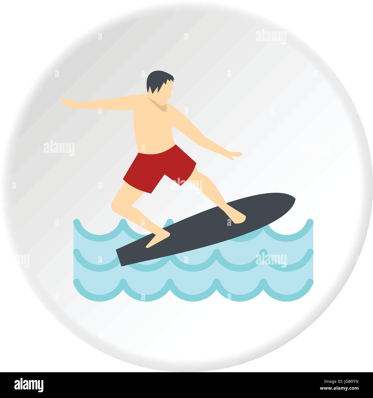 Surfer man on surfboard icon circle Stock Vector Image & Art - Alamy