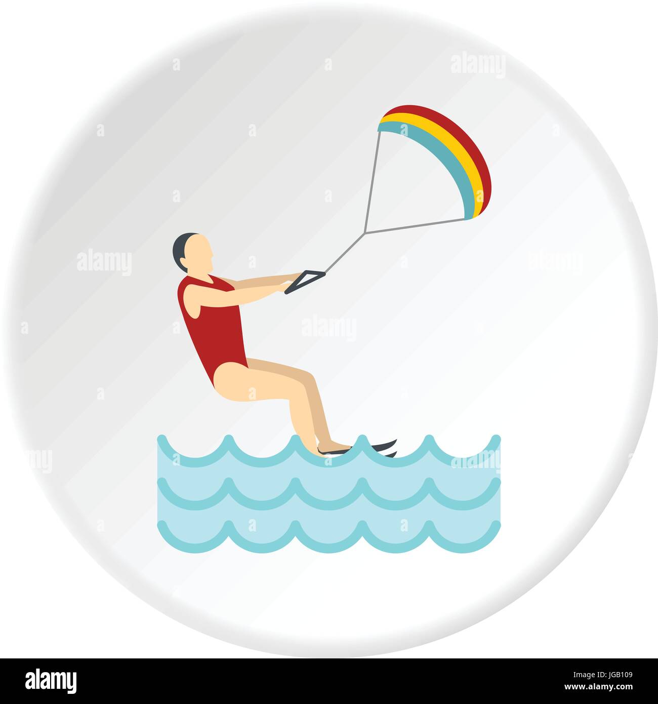 Kitesurfing adventure Stock Vector Images - Alamy