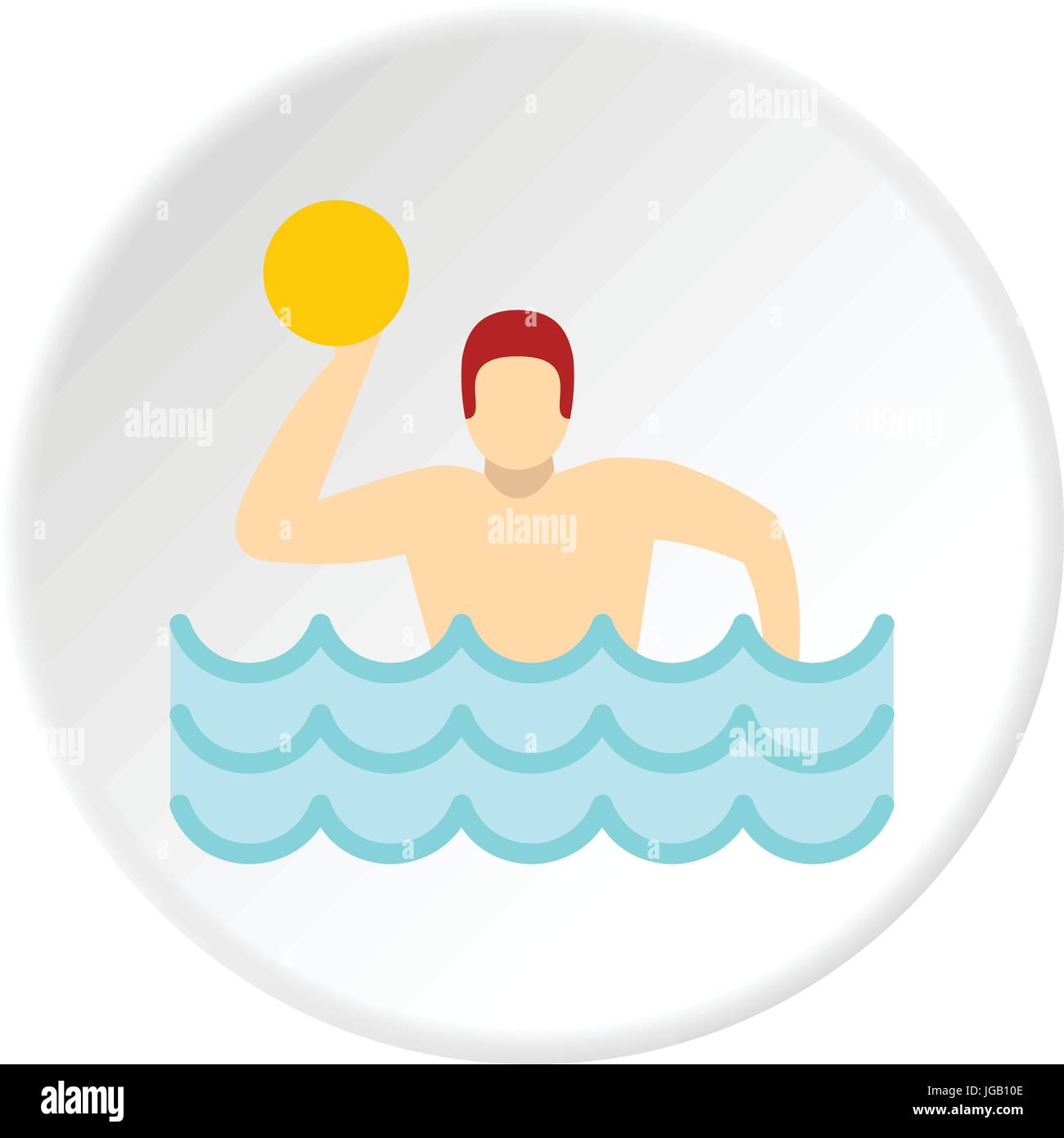 Water polo player in swimming pool icon circle Stock Vector Image & Art ...