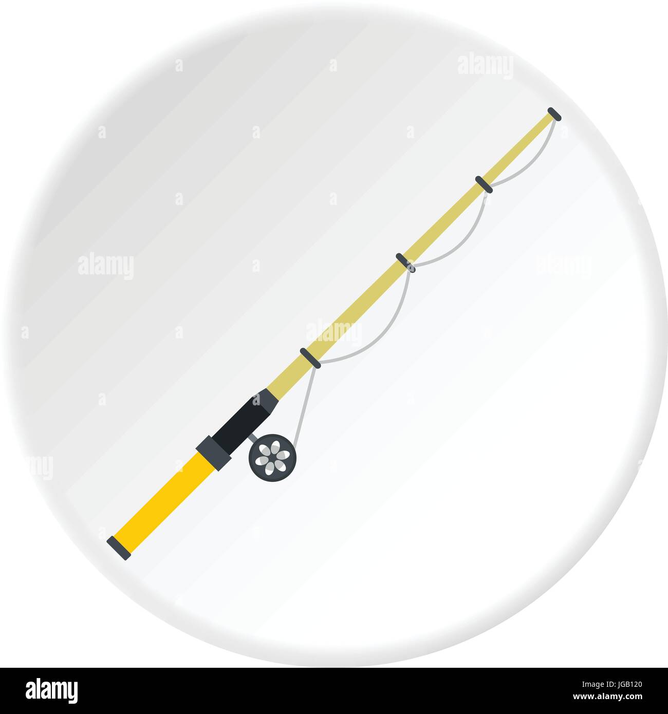 Rod and reel icon circle Stock Vector Image & Art - Alamy