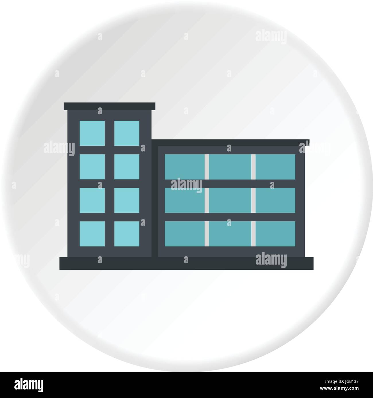 Industrial factory building icon circle Stock Vector Image & Art - Alamy