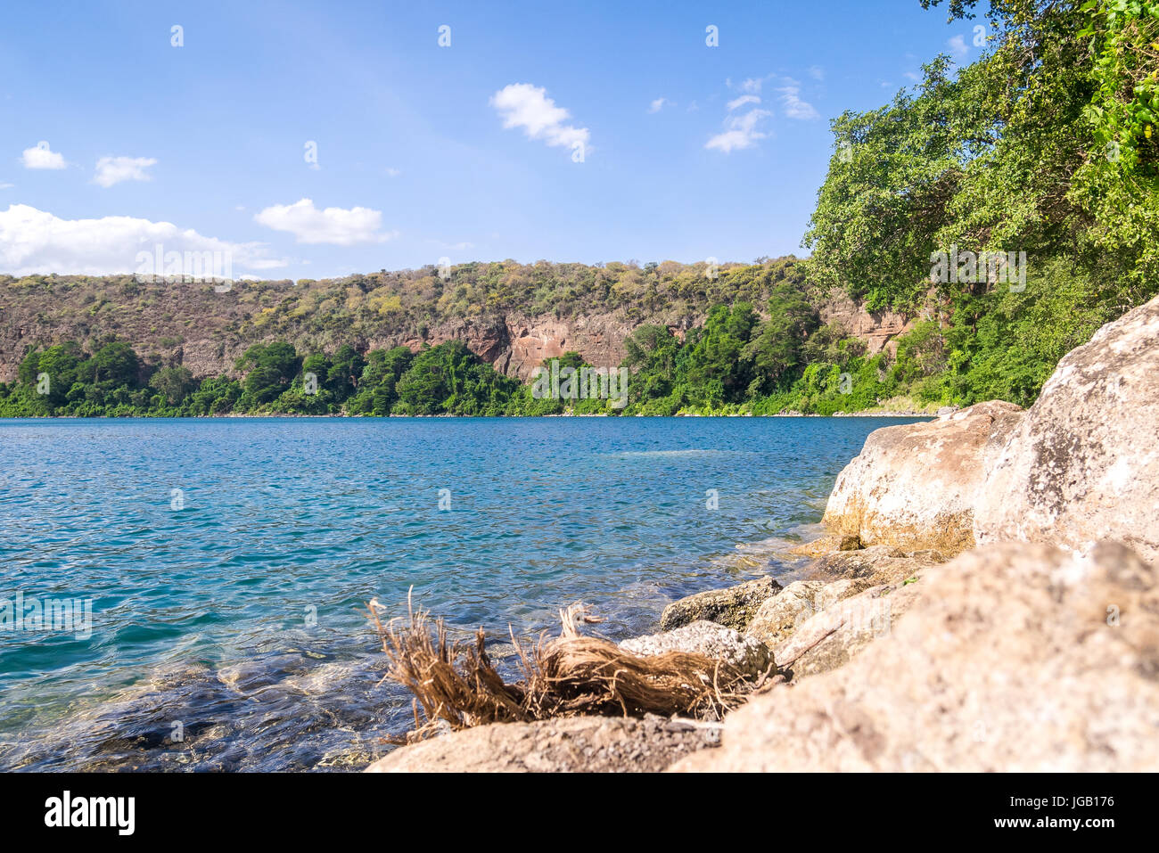 Chala Lake on the border of Kenya and Tanzania .A unique caldera lake ...
