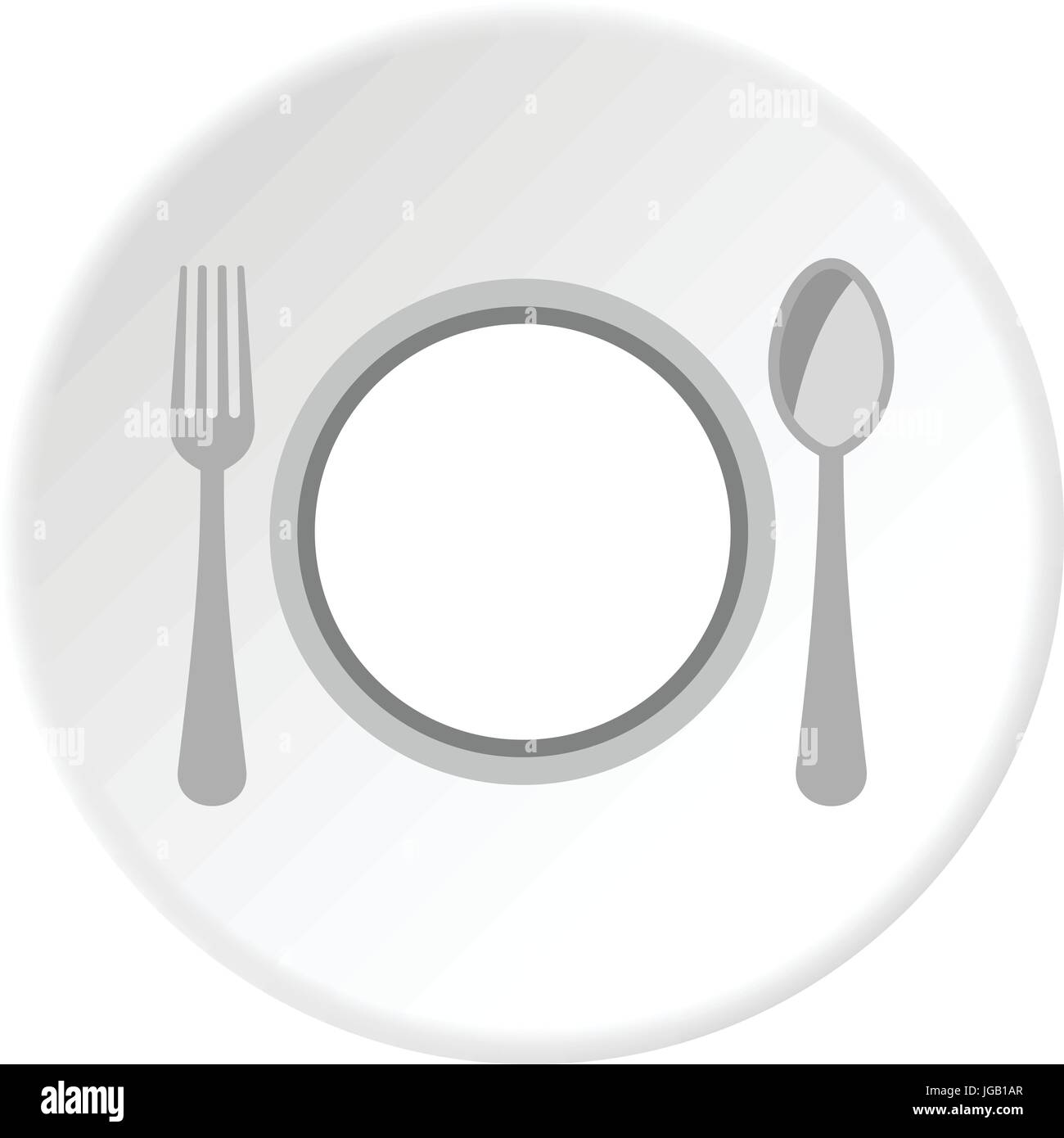 Plate spoon and fork icon circle Stock Vector Image & Art - Alamy