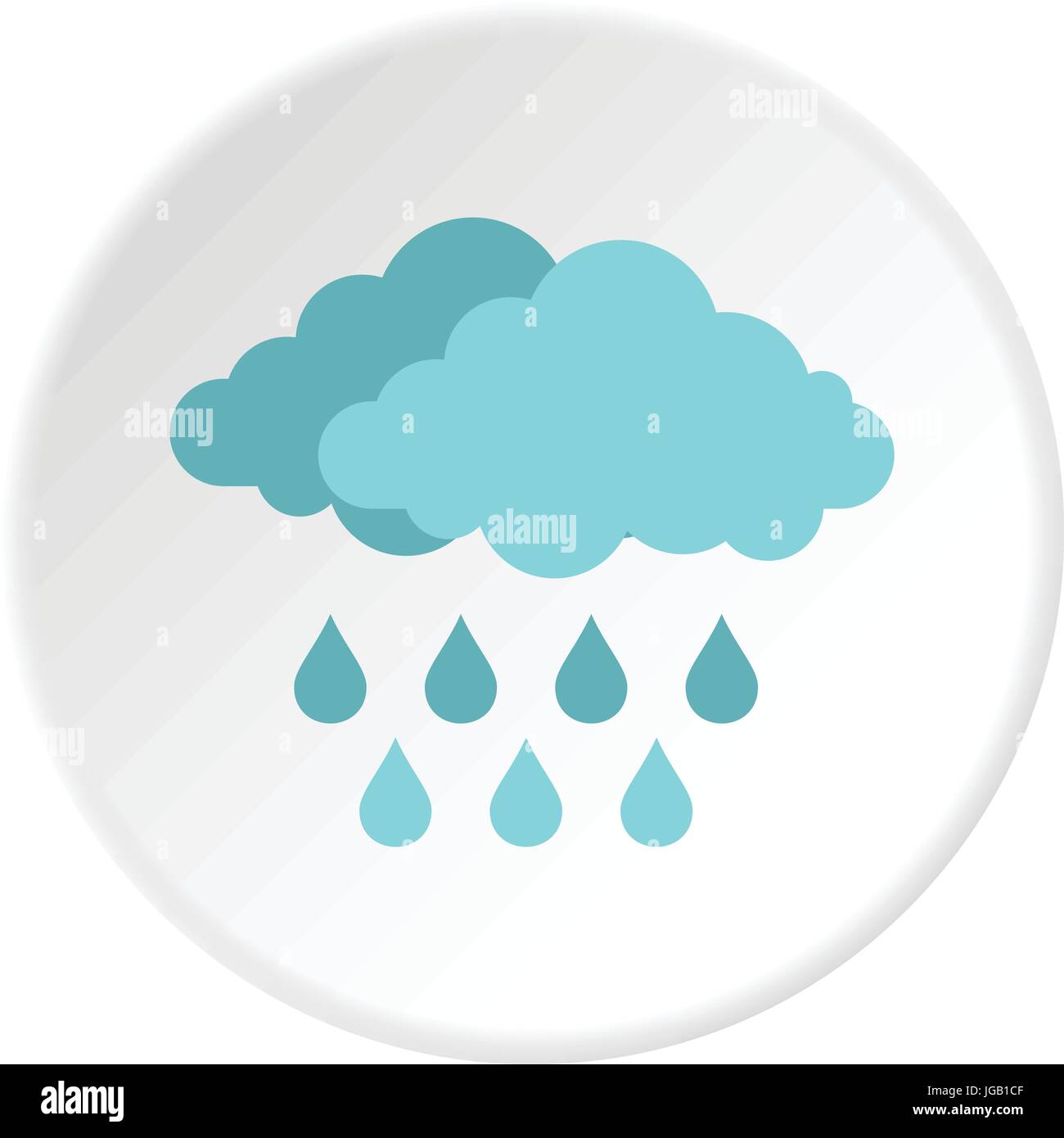 Cloud with rain icon circle Stock Vector Image & Art - Alamy